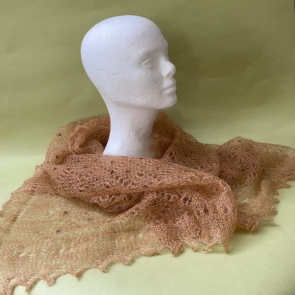 Vintage | Accessories | New Vintage 6s Cream Hand Knitted Gossamer Goat ...